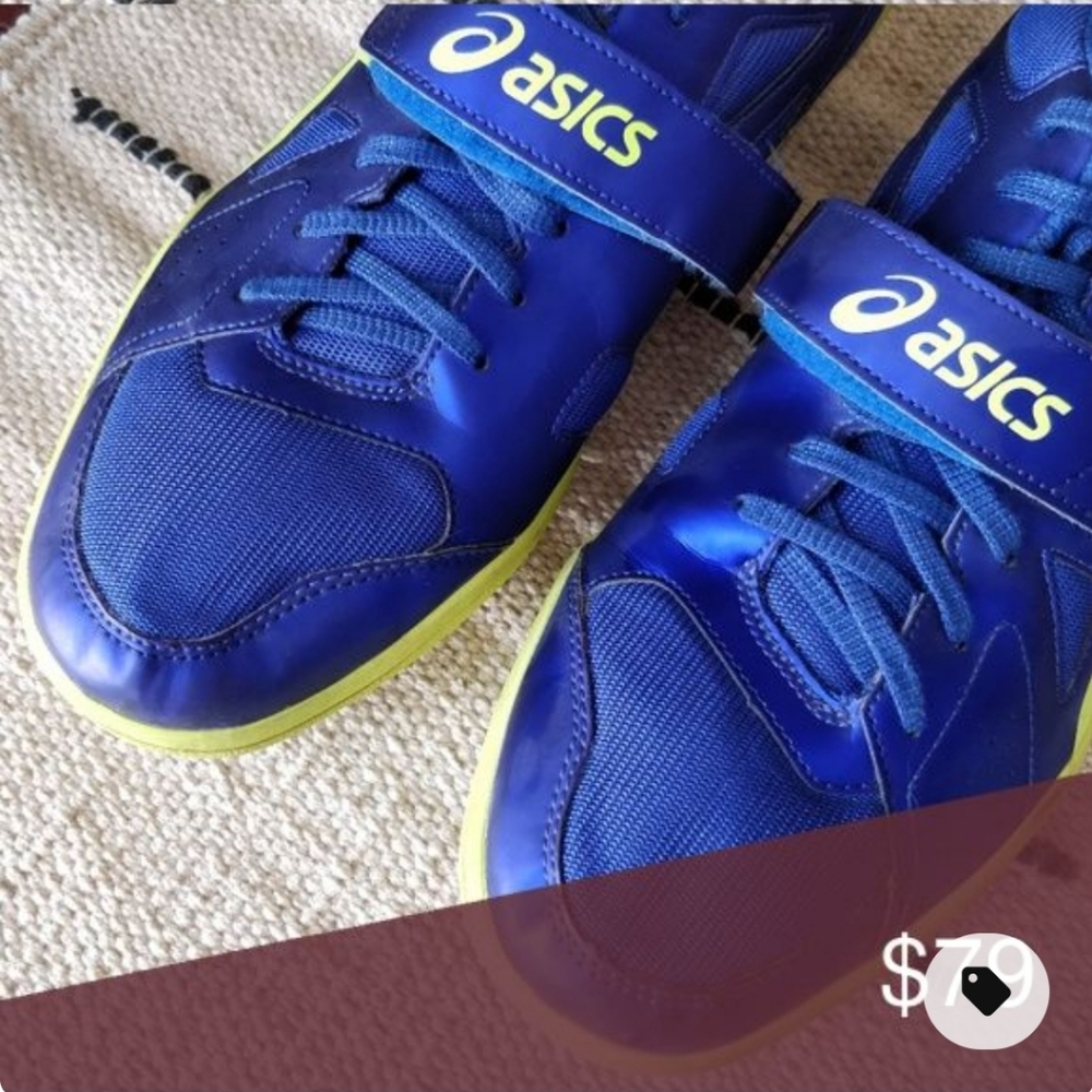 Asics Metallic Blue Neon Green Men's Athletic Shoes - Gem